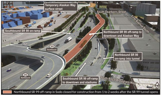 Northbound off-ramp from SR 99 opening for a new way to access downtown ...